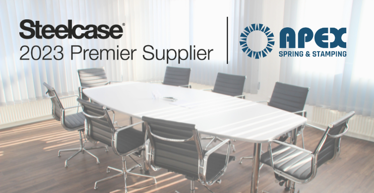 Apex Awarded Steelcase 2023 Supplier of the Year! | APEX Spring & Stamping